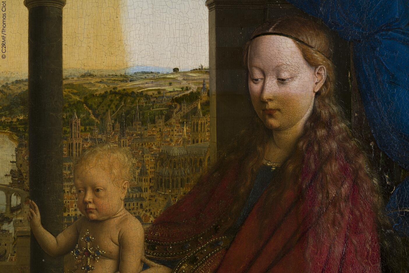 Restauration : La vierge du chancelier Rolin | C2RMF